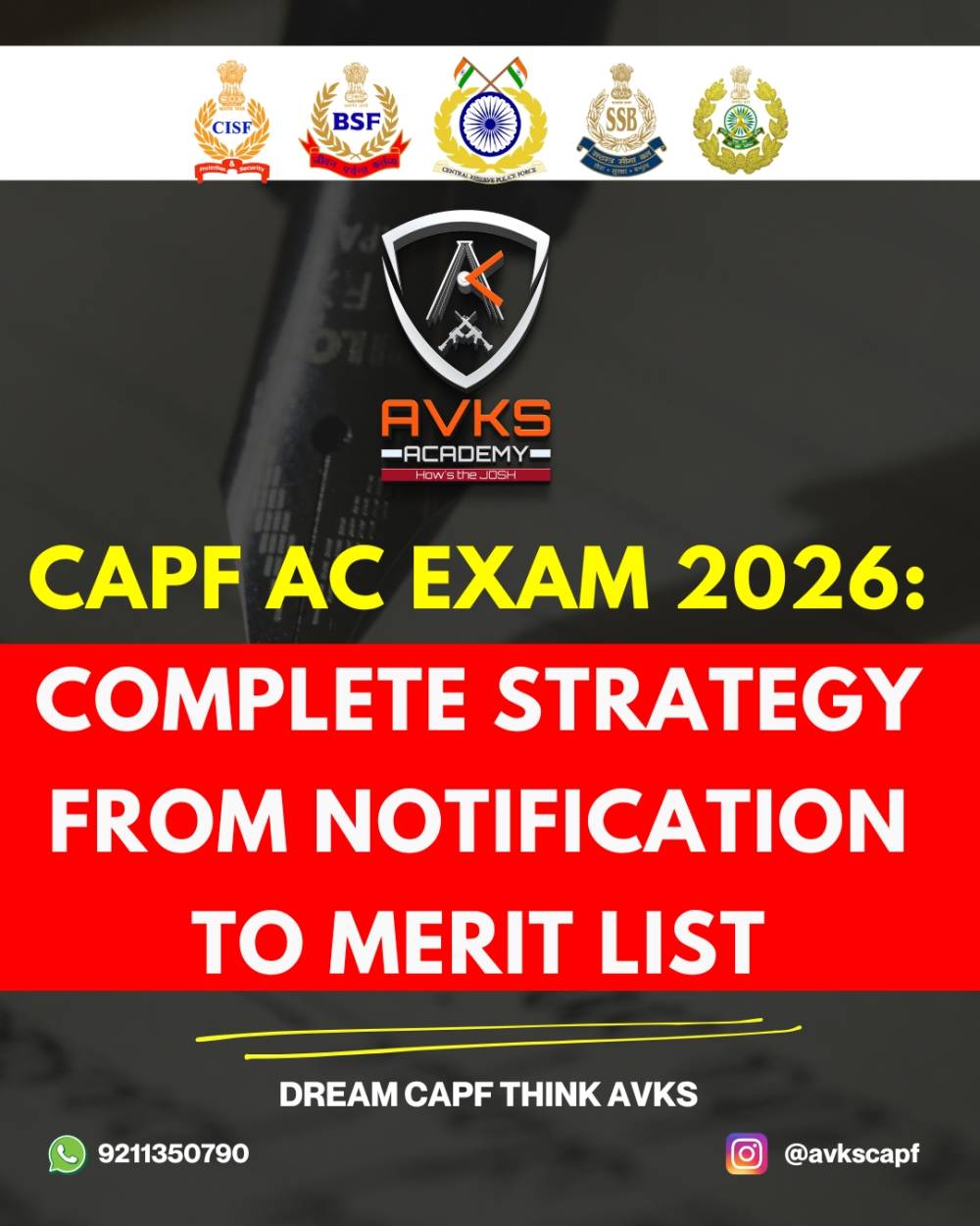 CAPF AC Exam 2026: Complete Strategy from Notification to Merit List