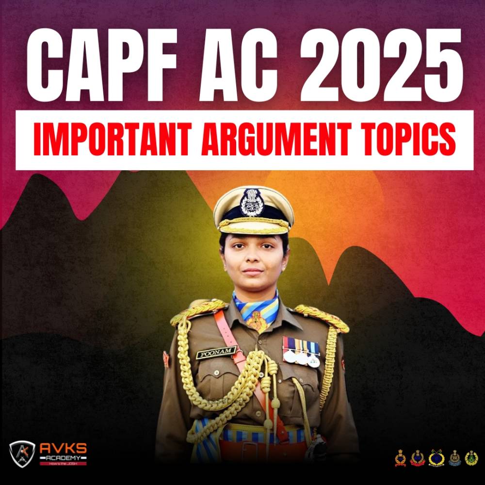 50 Most Important Argument Writing Topics for CAPF AC 2025 Exam