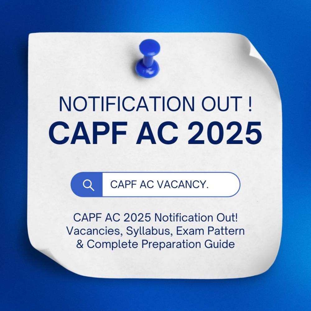 CAPF AC 2025 Notification Out! Vacancies, Syllabus, Exam Pattern & Complete Preparation Guide